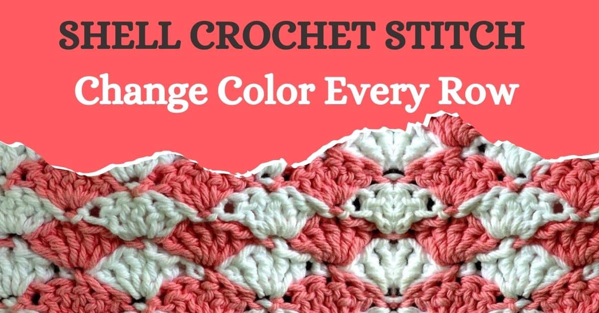 Shell Crochet Stitch Change Color Every Row