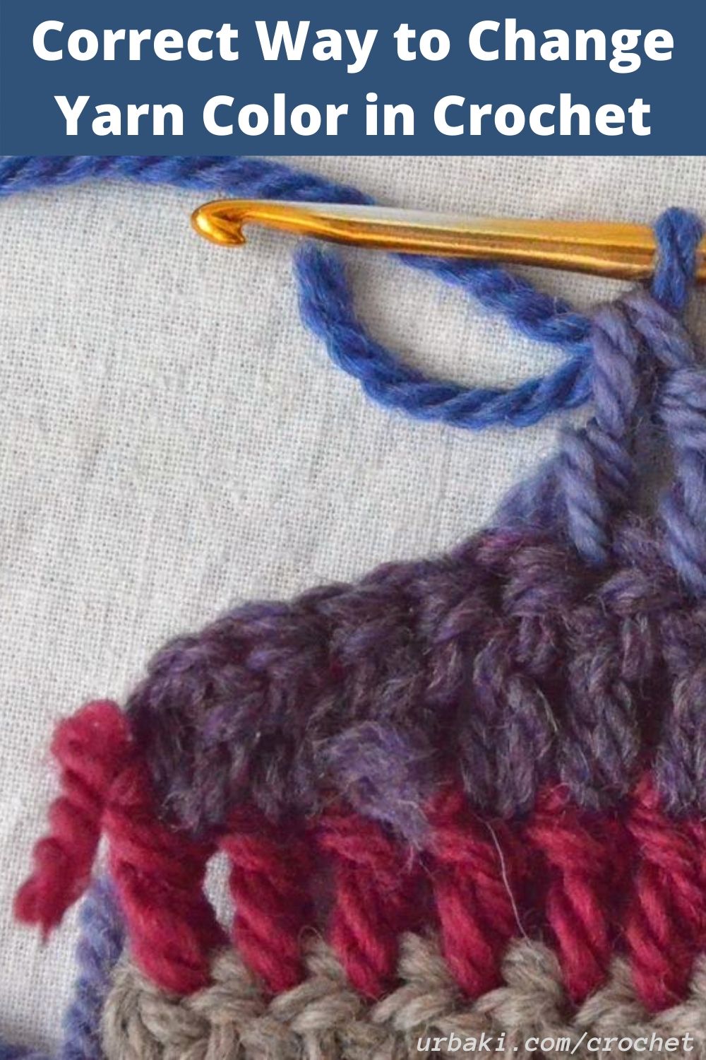 Correct Way to Change Yarn Color in Crochet - STEP BY STEP