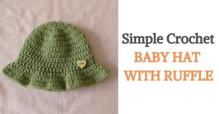 Simple Crochet Baby Hat with Ruffle VERY EASY