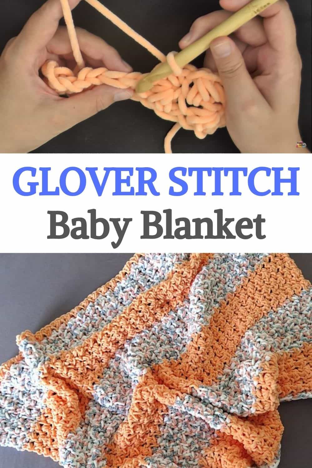 Soft And Beautiful Crocheted Baby Blanket Made Using The Glover Stitch