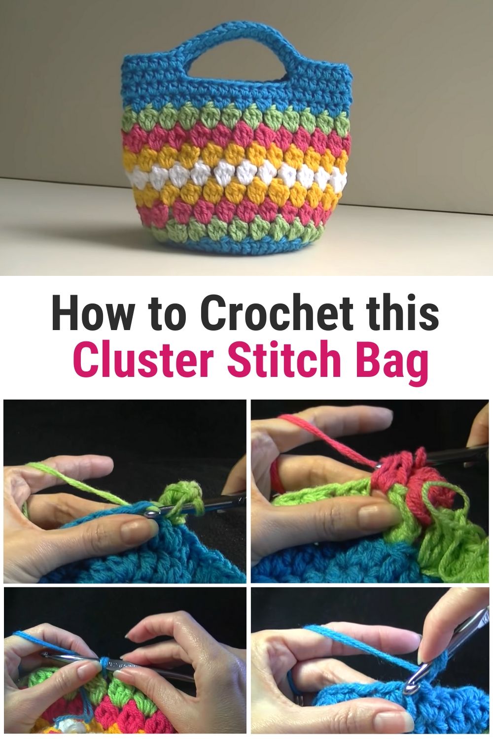 How To Make This Lovely Cluster Stitch Bag Crochet Tutorial