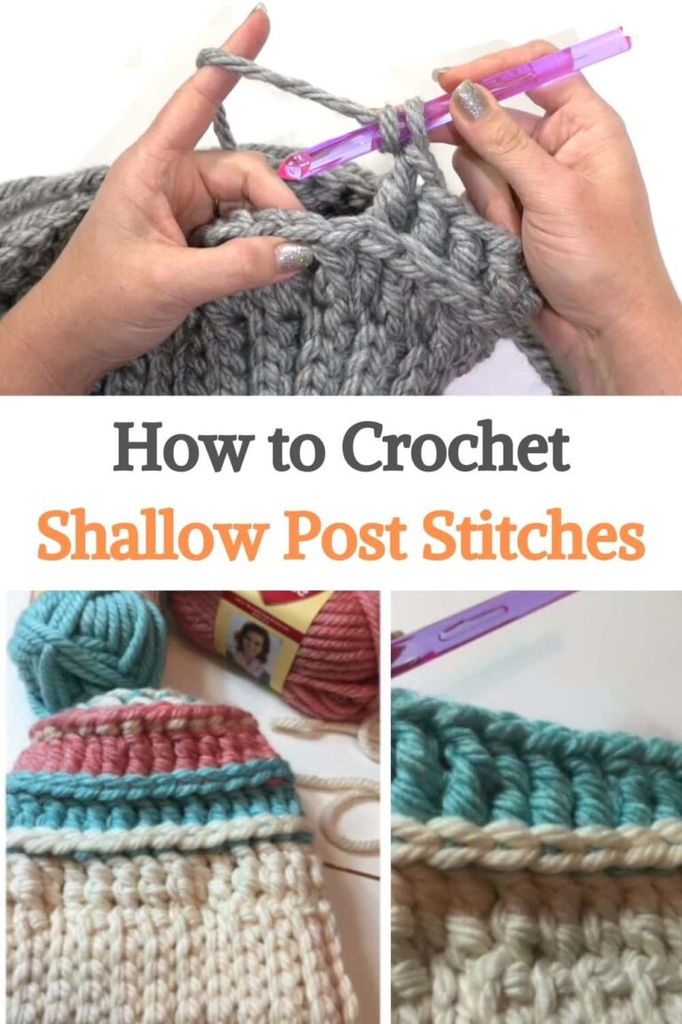 How to Crochet Shallow Post Stitches