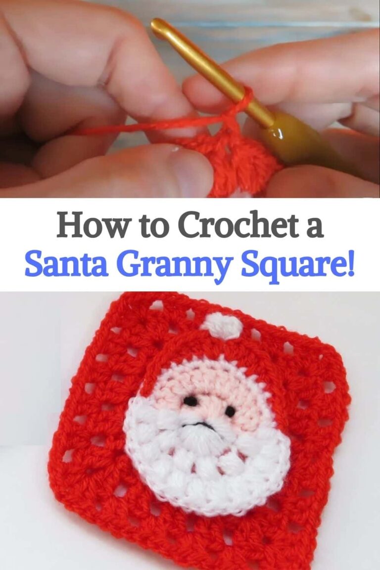How to Crochet a Santa Granny Square!