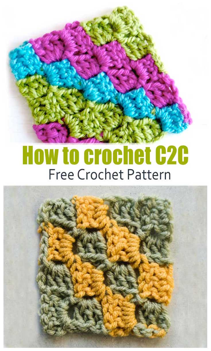 How to crochet C2C - Corner to Corner Crochet Tutorial