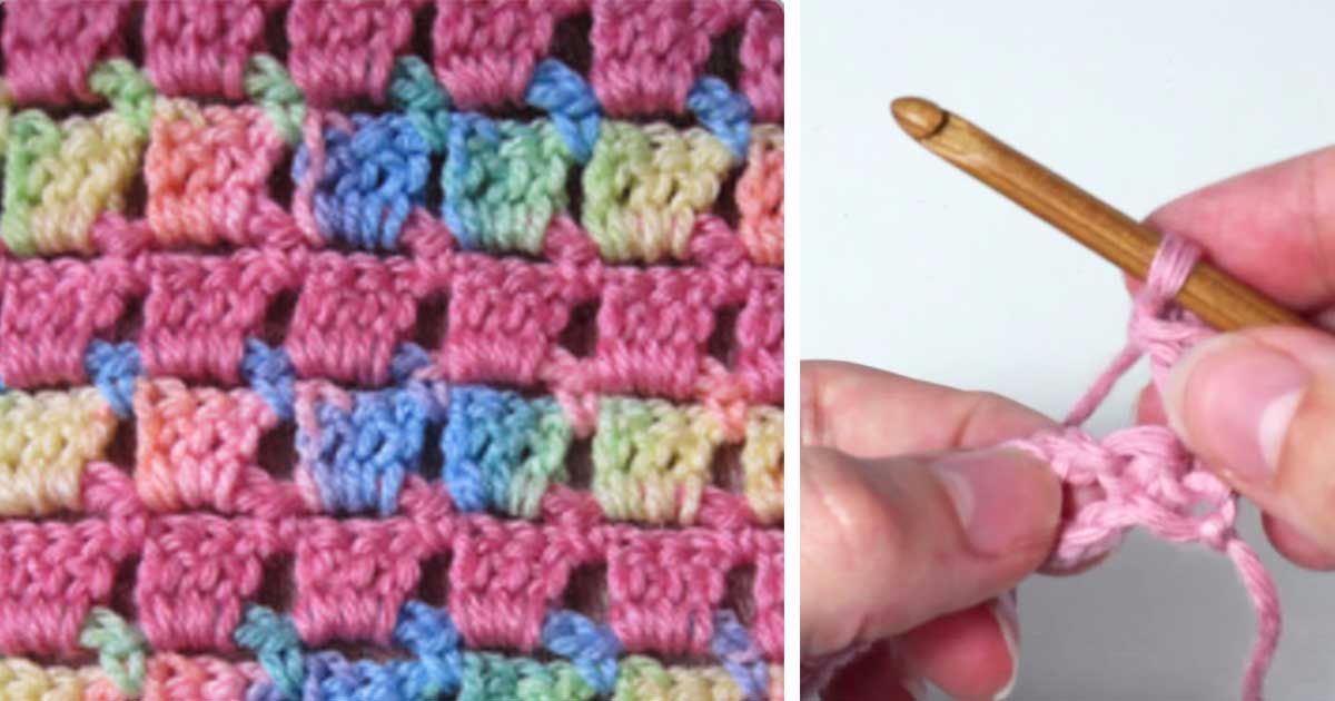 How to crochet the block stitch (video tutorial and written directions)