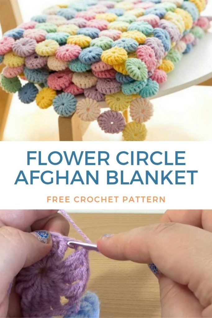 How to Crochet Circle Afghan Blanket - Easy Pattern Tutorial for Beginner