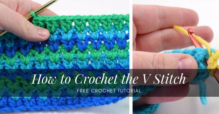 How to crochet the V stitch (video & diagram)