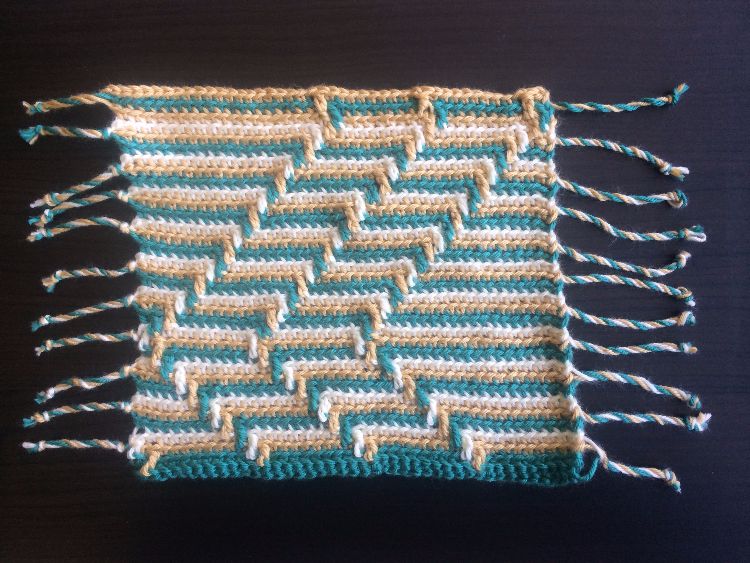 Watch how to crochet the Apache tears pattern