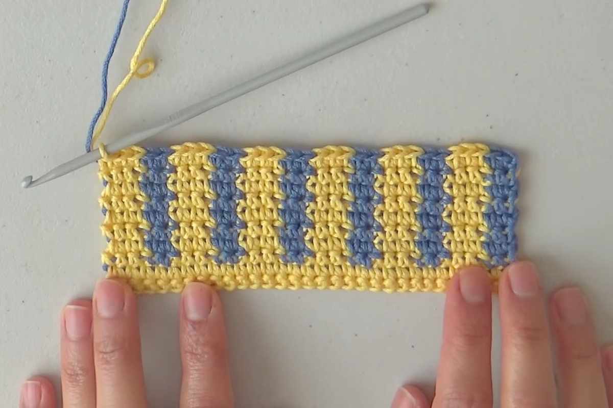 Tapestry Crochet, Back and Forth, with Single Crochet [Step by Step Video]