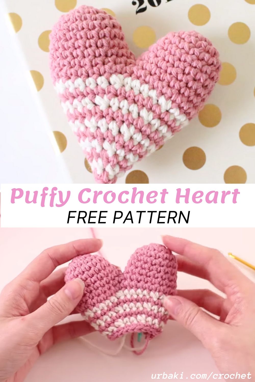 Puffy Crochet Heart [FREE Pattern]