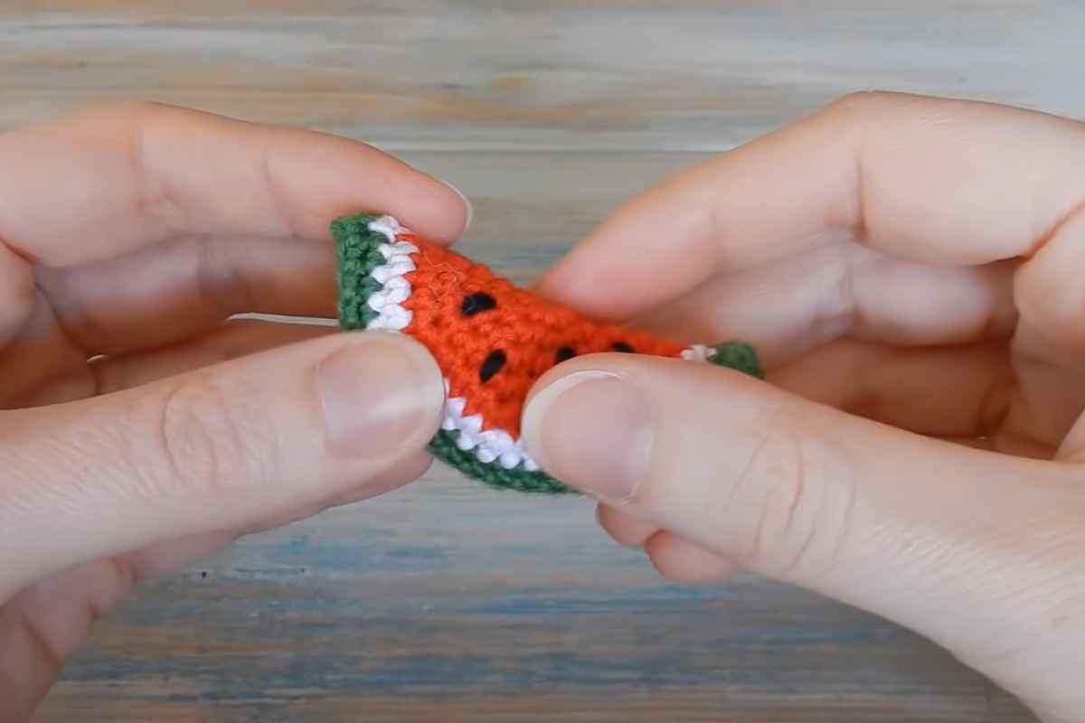 How to Crochet a Mini Watermelon Slice