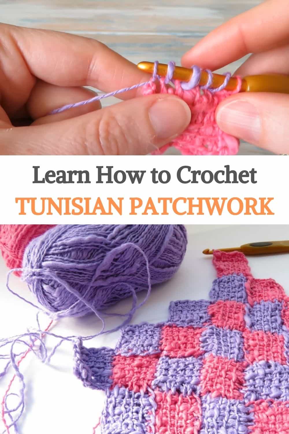 Learn How to Crochet Tunisian Patchwork