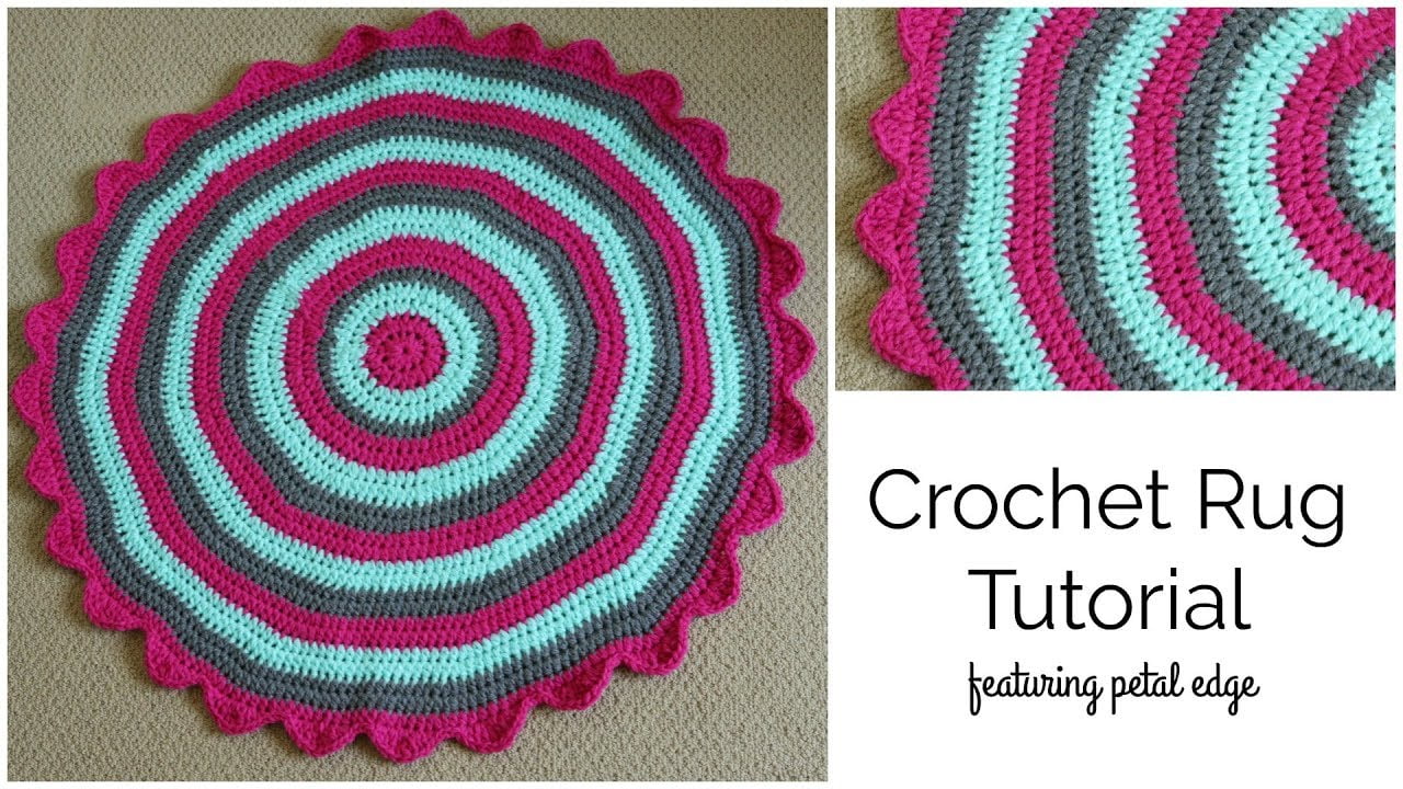 Crochet Rug with Petal Edge [FREE Video]