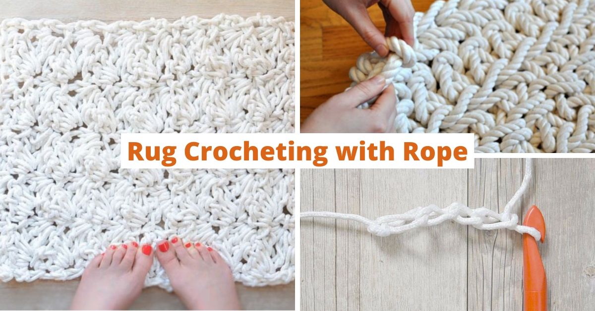 Create a gorgeous and durable rug crocheting with rope