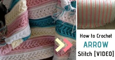 How to crochet the arrow stitch following an easy video tutorial