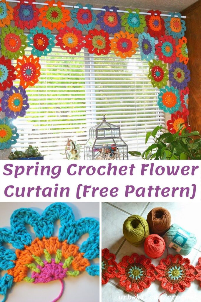 Spring Crochet Flower Curtain Free Pattern