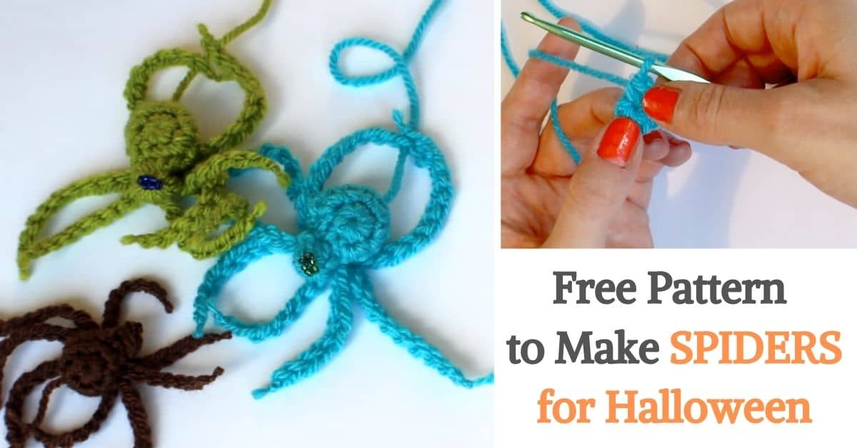 Free Pattern to Make Spiders for Halloween
