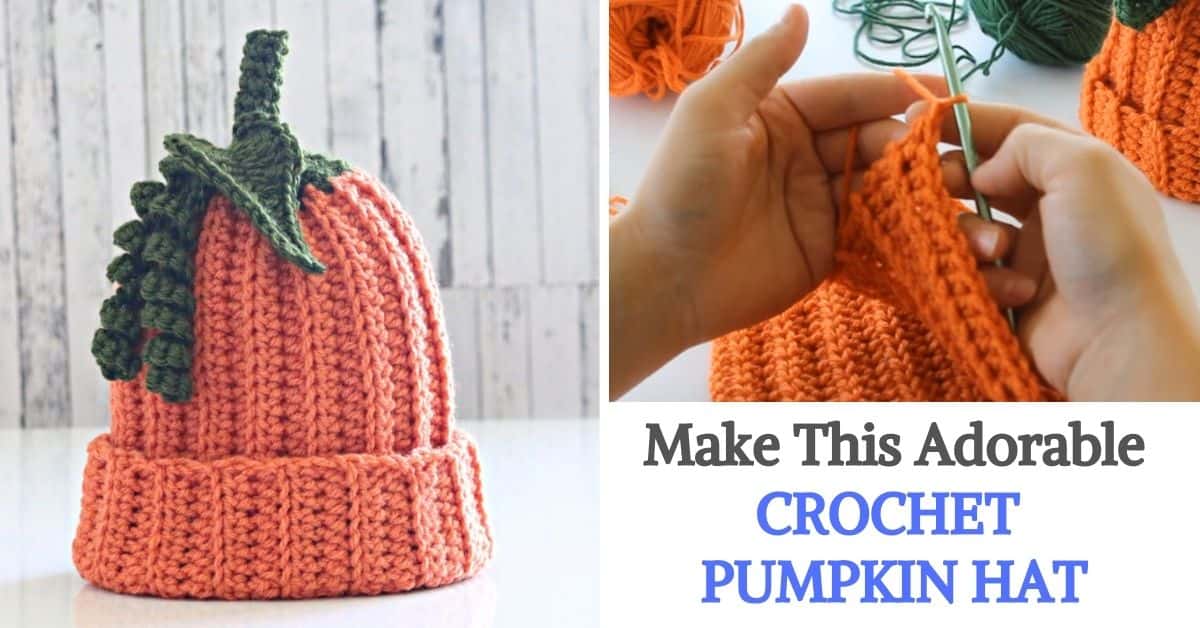 Make This Adorable Crochet Pumpkin Hat!