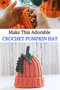Make This Adorable Crochet Pumpkin Hat!