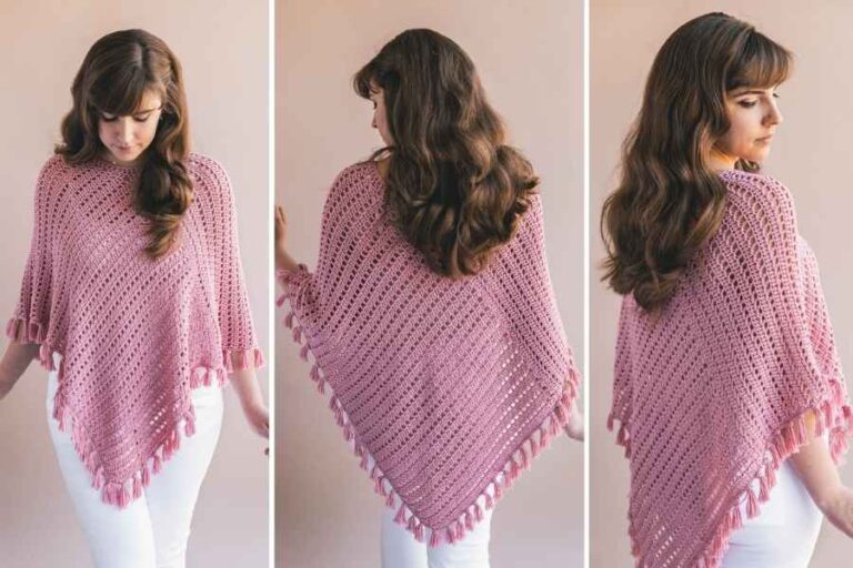 Ava Fringed Poncho / Free pattern + Video Tutorial