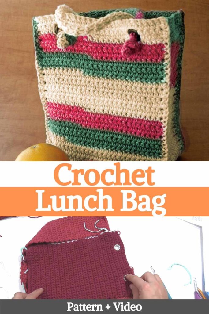 Crochet Lunch Bag - Video + Pattern