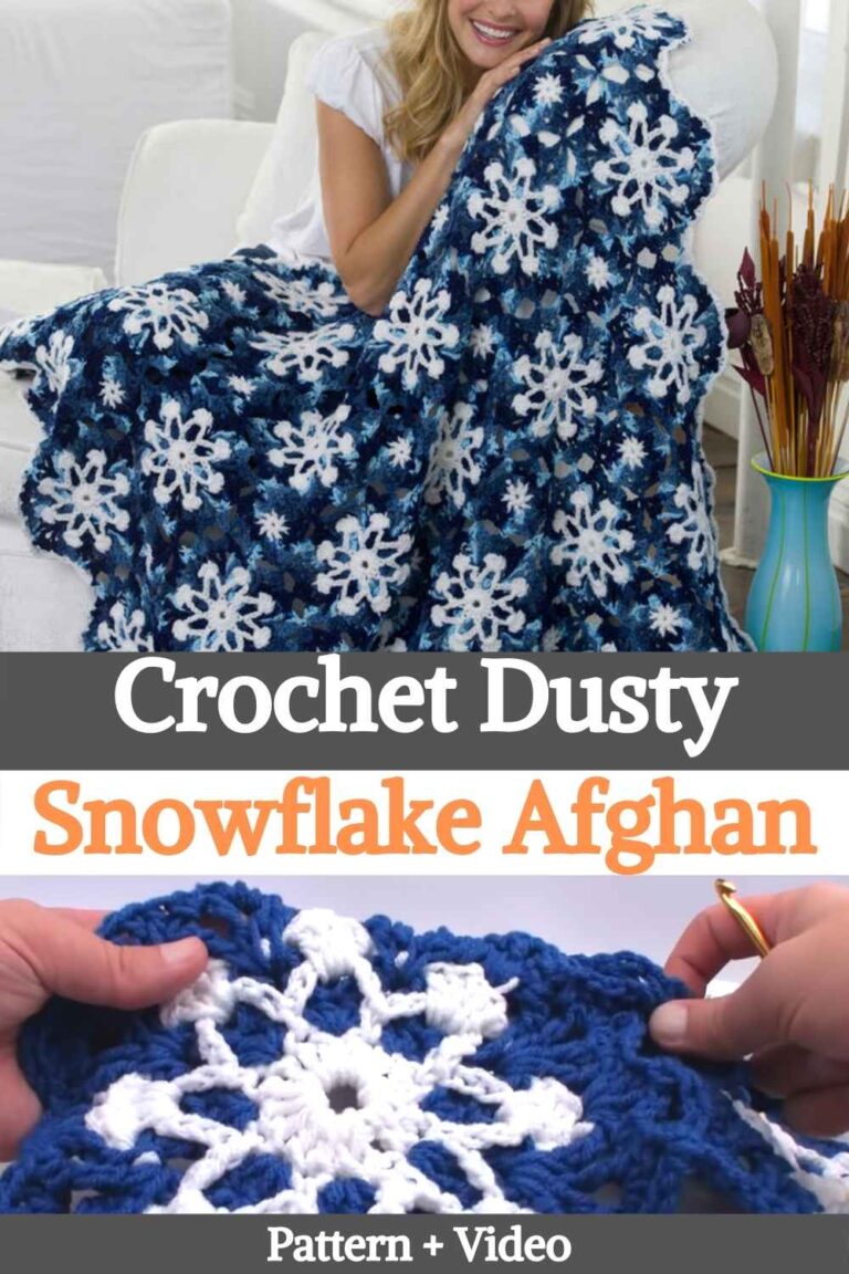 Crochet Dusty Snowflake Afghan