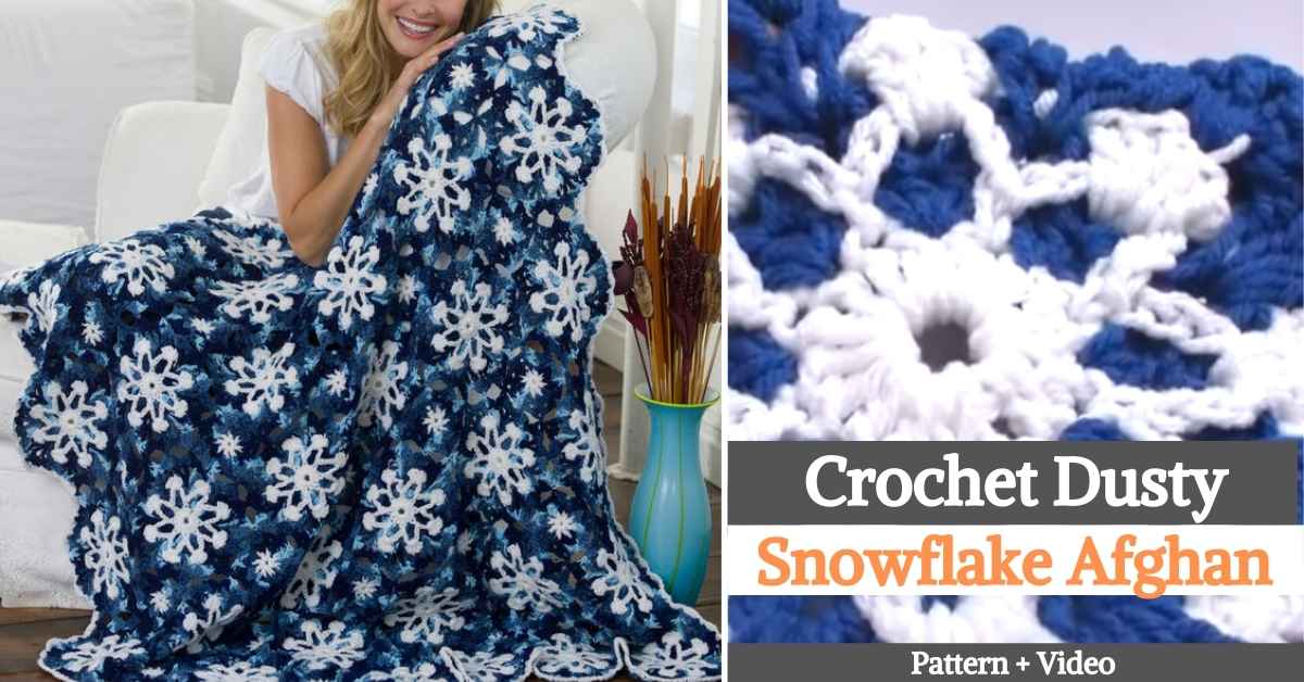Crochet Dusty Snowflake Afghan
