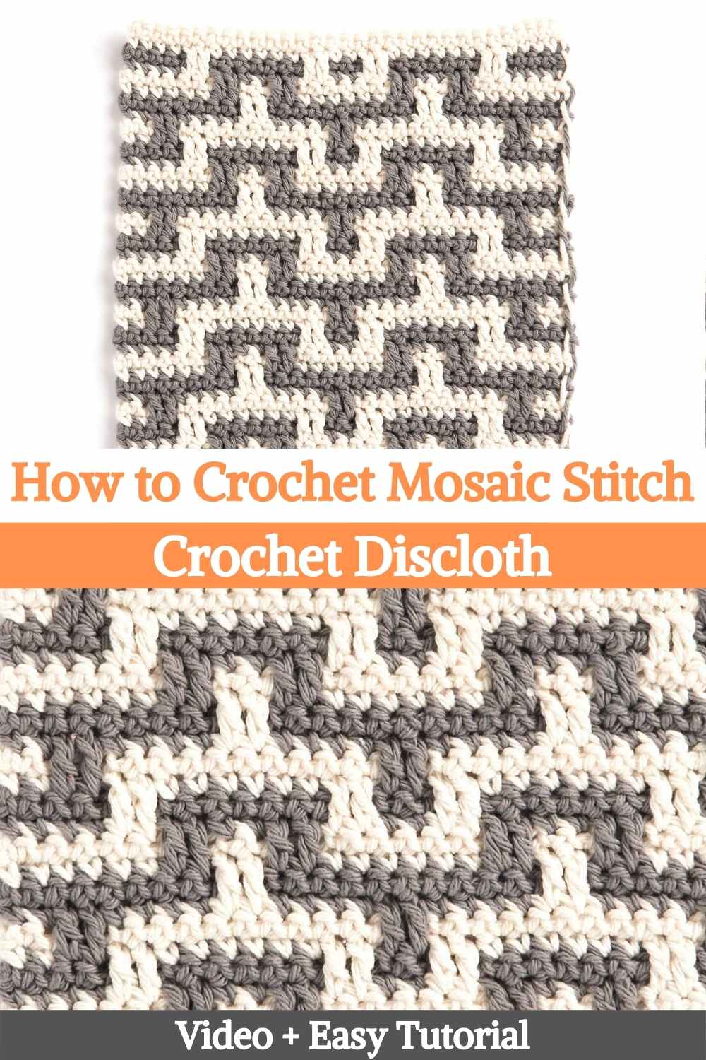 How to Crochet Mosaic Stitch - Crochet Discloth