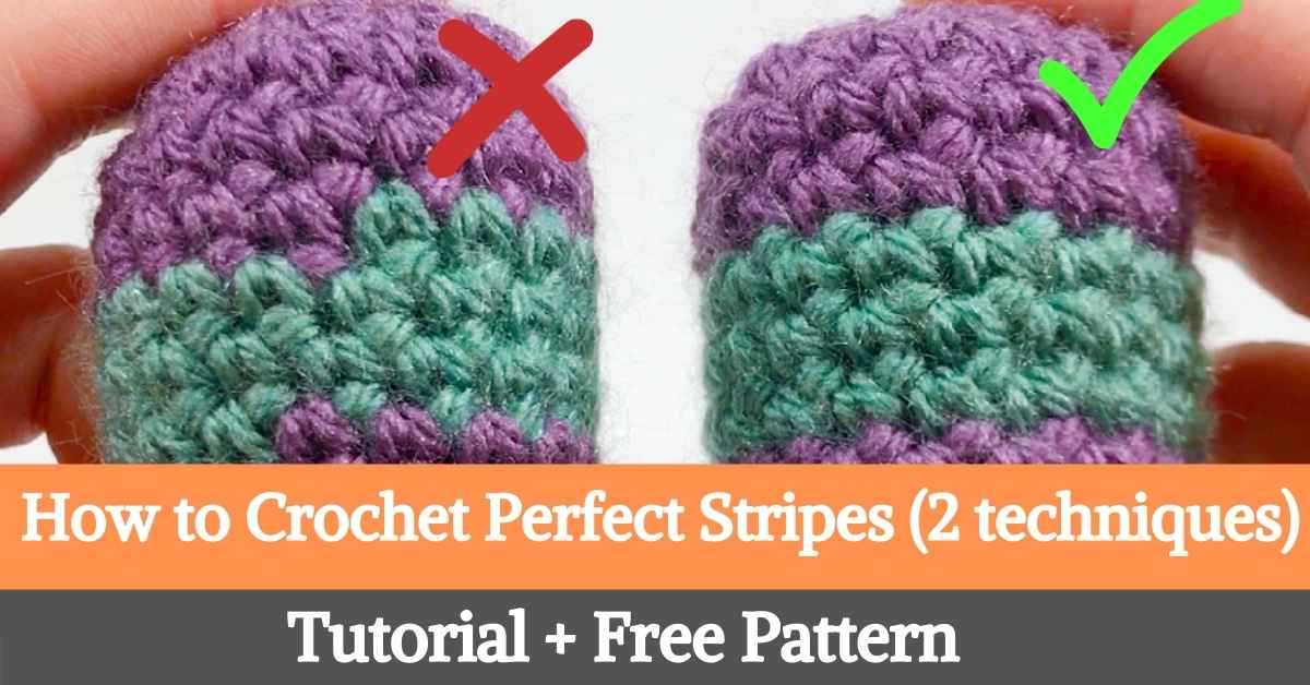 How to Crochet Perfect Stripes (2 techniques)