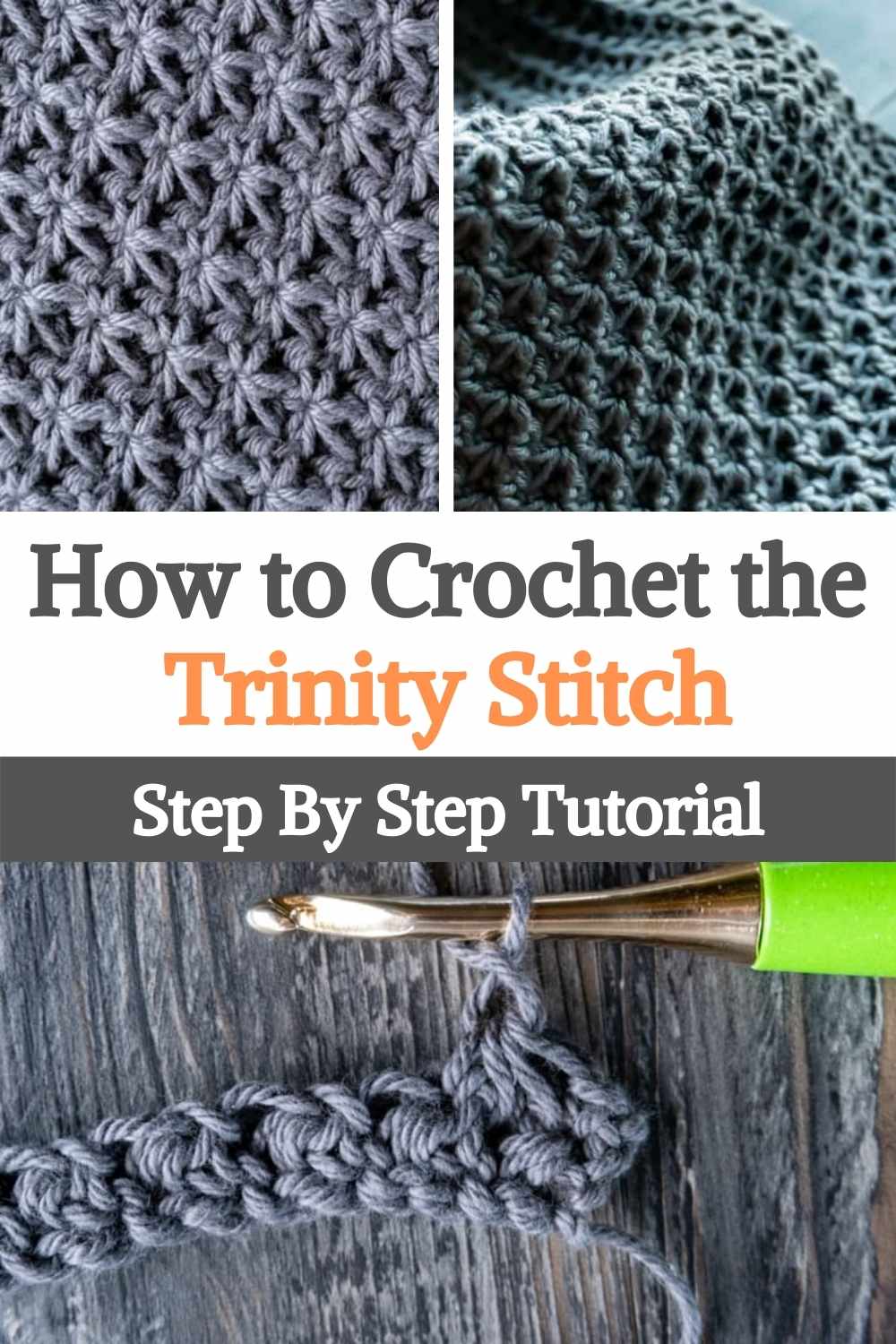 How to Crochet the Trinity Stitch - Step By Step Tutorial
