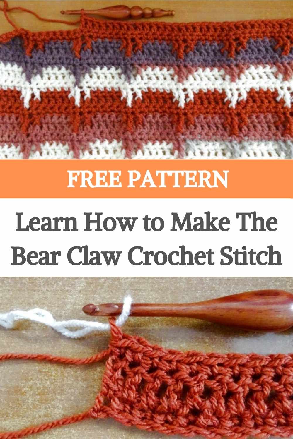 Learn How to Make The Bear Claw Crochet Stitch