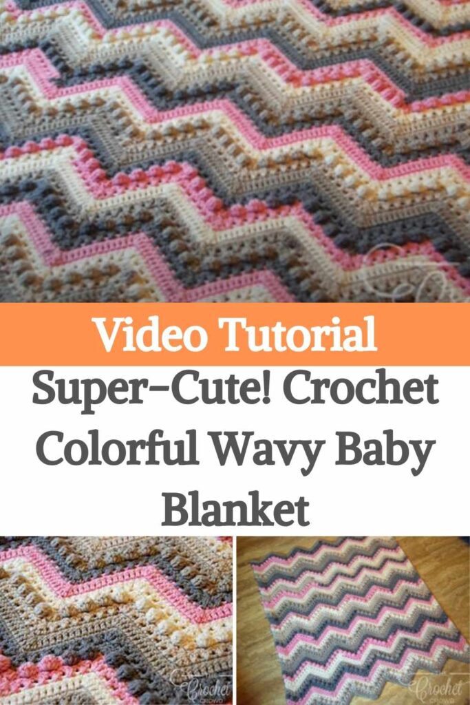 Super-Cute! Crochet Colorful Wavy Baby Blanket