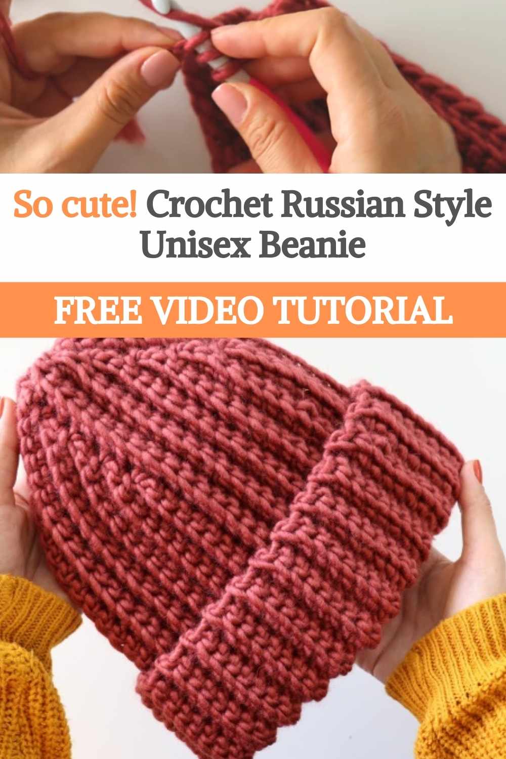 So cute! Crochet Russian Style Unisex Beanie