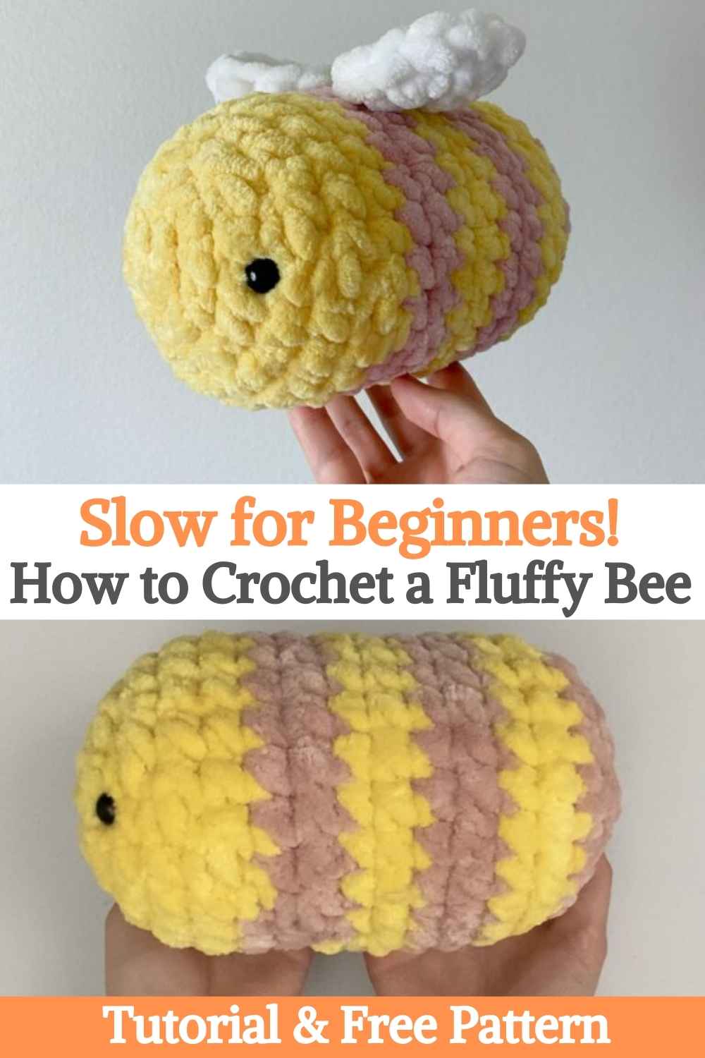 Slow for Beginners! How to Crochet a Fluffy Bee