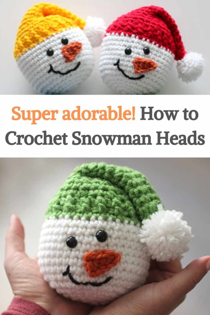 Super Adorable! How to Crochet Snowman Heads