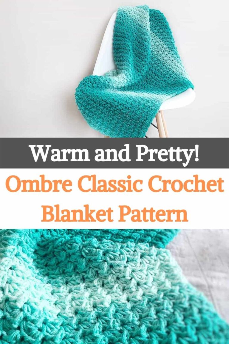 Warm and Pretty! Ombre Classic Crochet Blanket Pattern