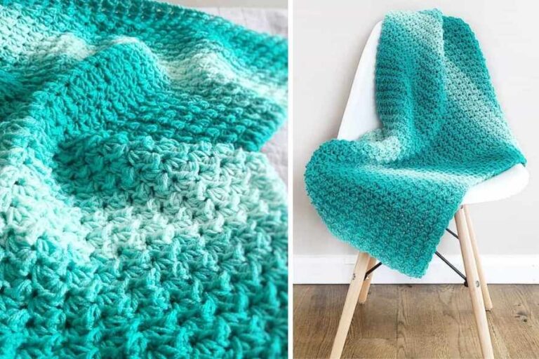 Warm and Pretty! Ombre Classic Crochet Blanket Pattern
