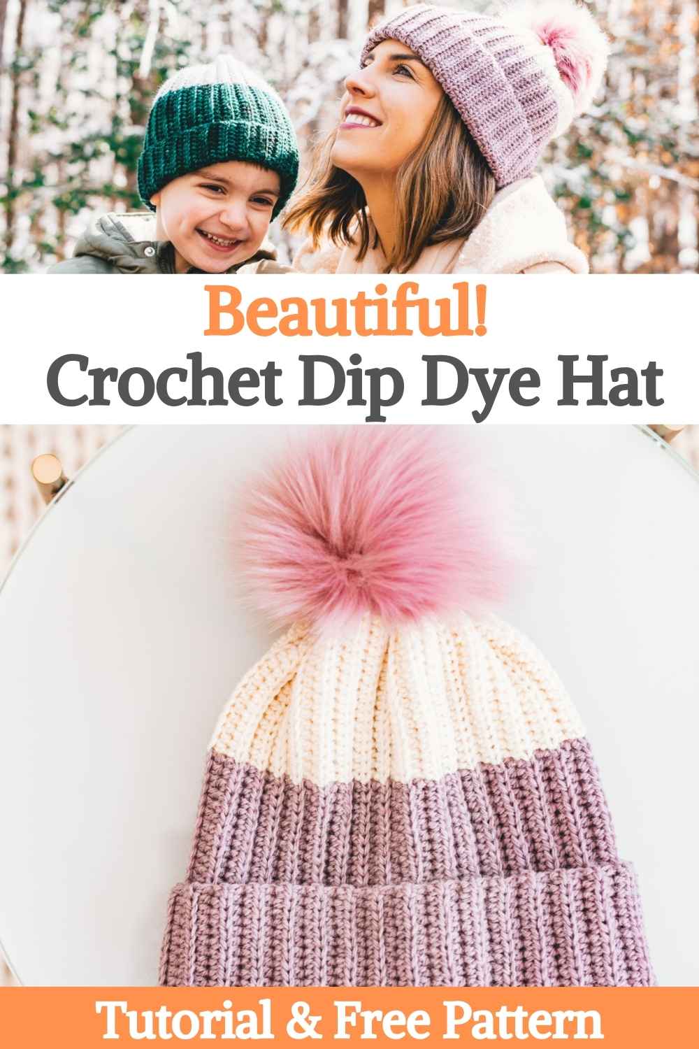 Beautiful! Crochet Dip Dye Hat