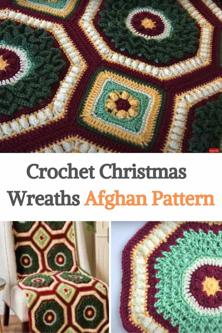 Crochet Christmas Wreaths Afghan Pattern