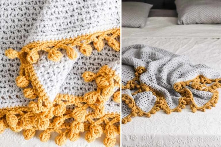 How to Crochet a Cute Bobble Border for Blankets