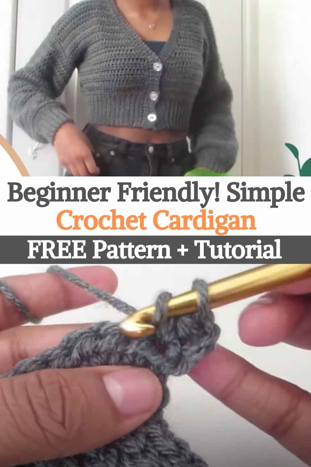 Beginner Friendly Tutorial! Simple Crochet Cardigan