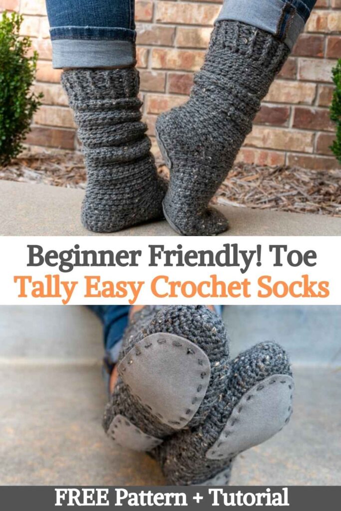 Beginner Friendly! Toe Tally Easy Crochet Socks Tutorial