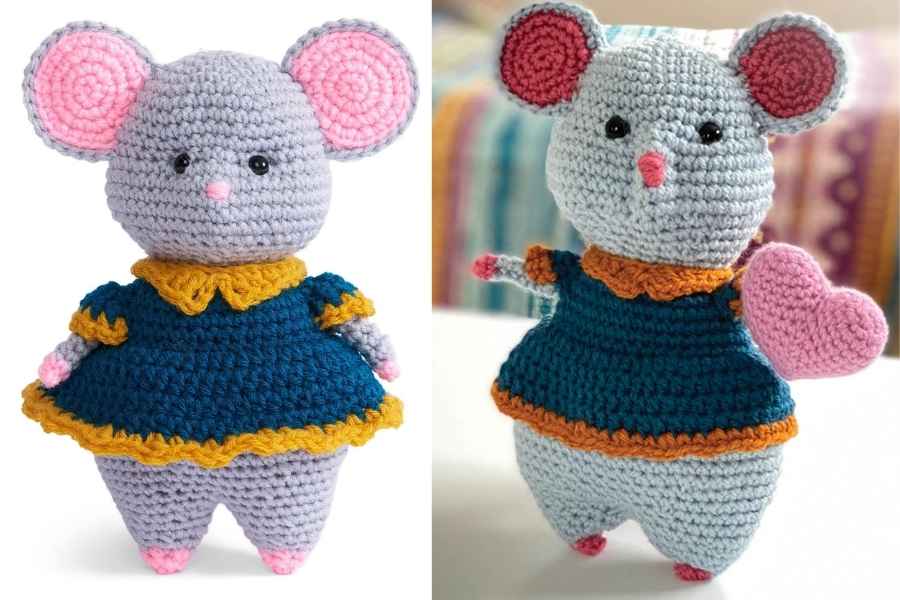 So cute! Millie The Crochet Love Mouse