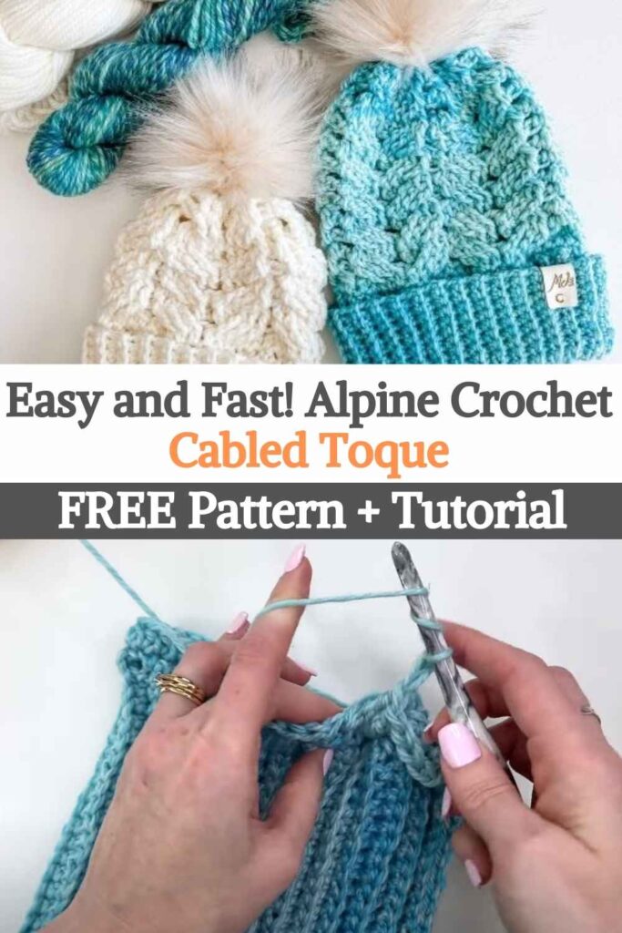 Easy and Fast! Alpine Crochet Cabled Toque