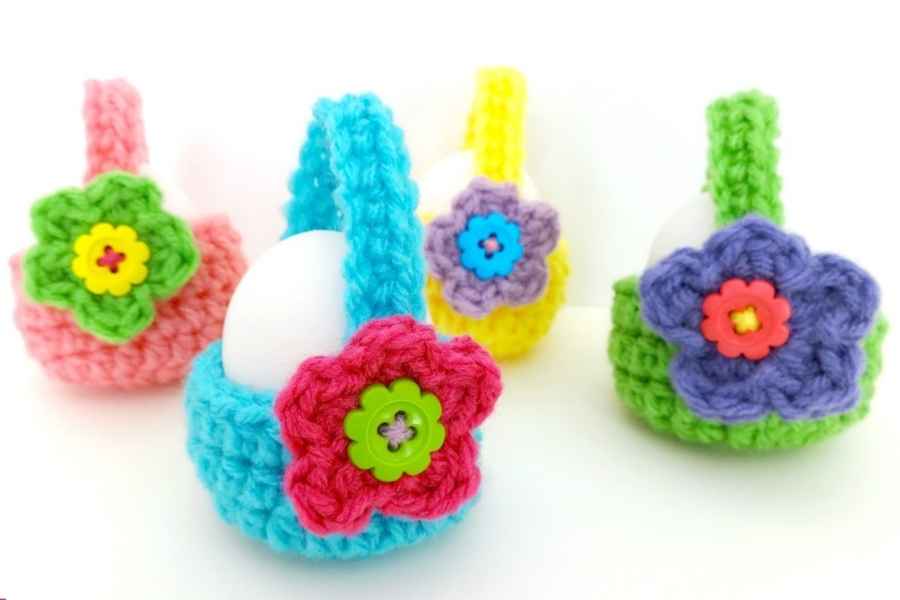 Very Cute! How To Crochet Little Egg Baskets