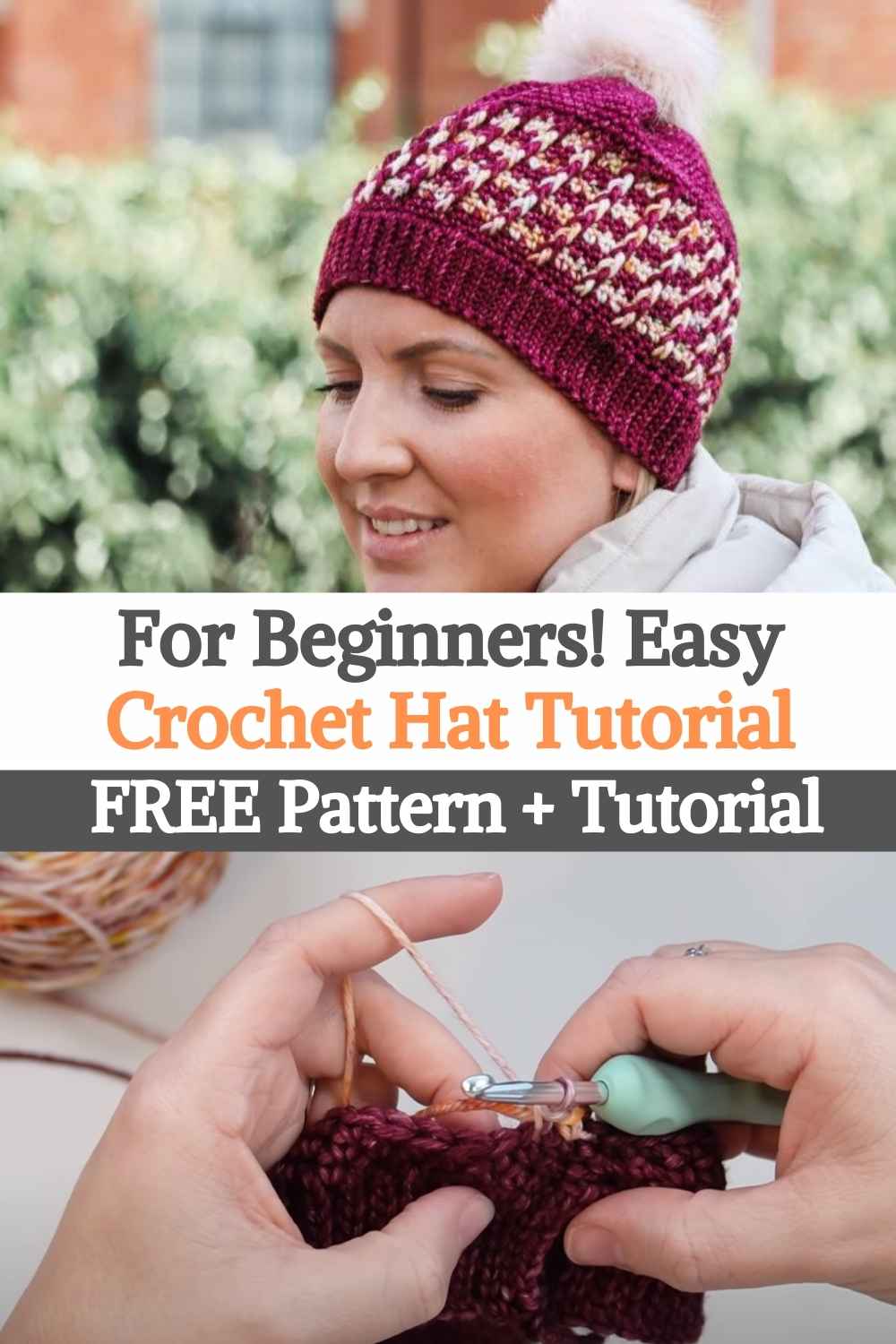 For Beginners! Easy Crochet Hat Tutorial