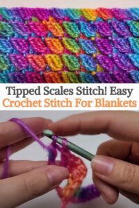 Tipped Scales Stitch! Easy Crochet Stitch For Blankets