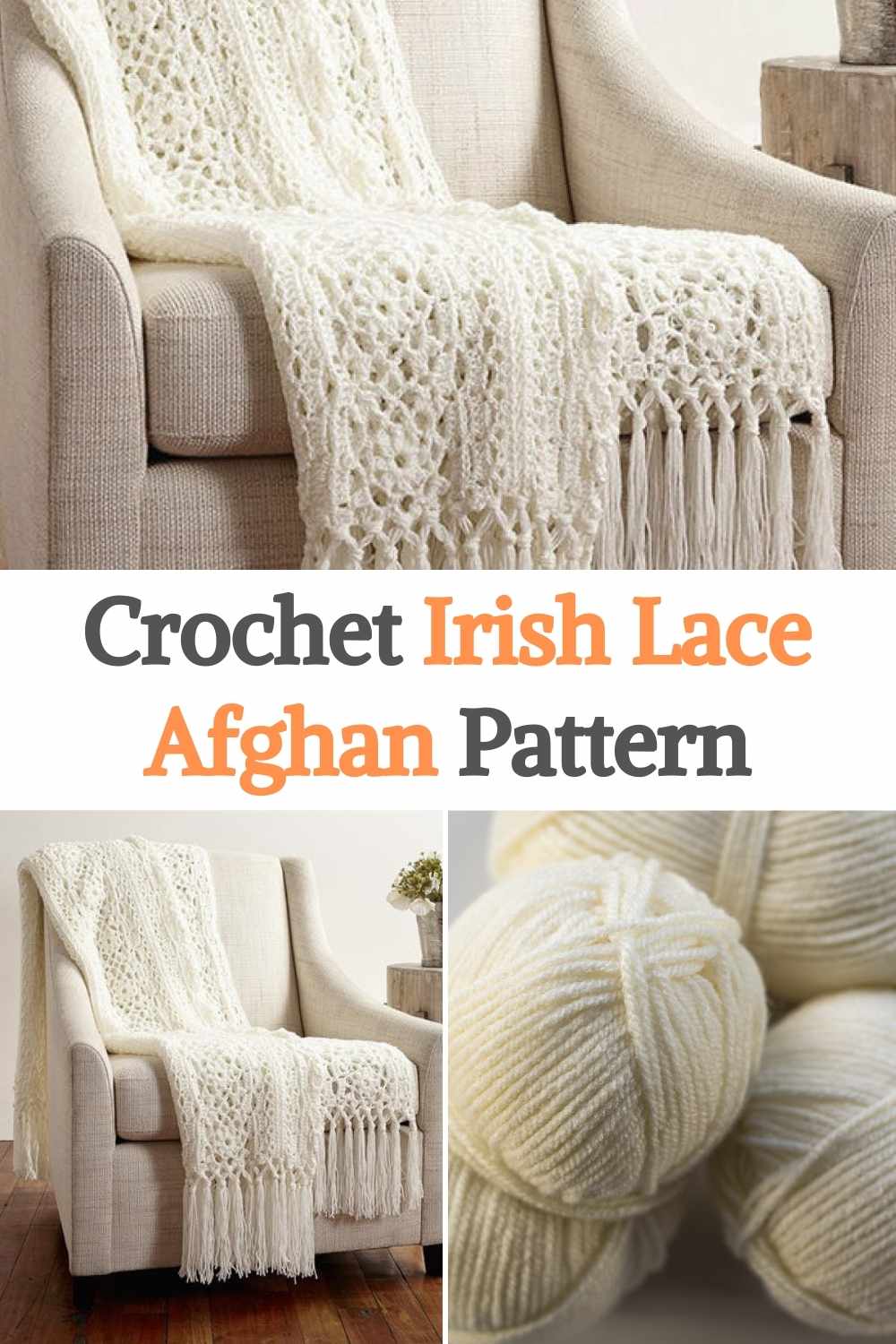 Crochet Irish Lace Afghan Pattern