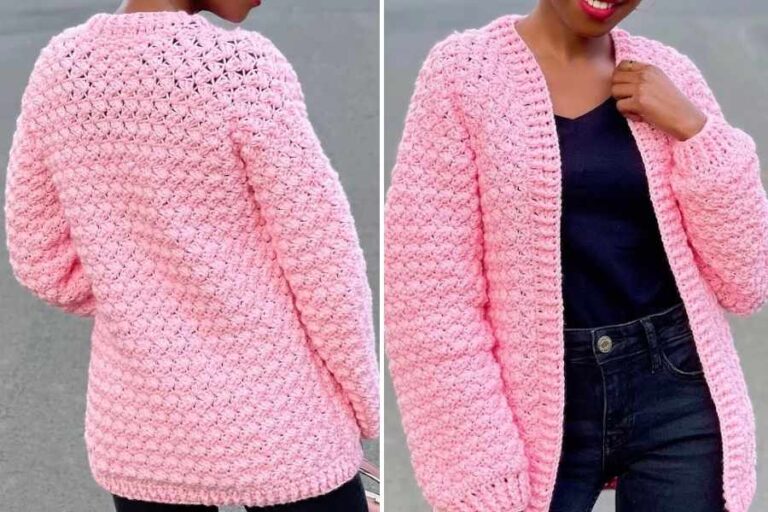 So Fashion! Crochet Textured Cardigan