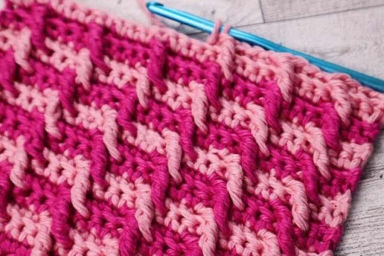 2-COLOR Crochet Spiral Grid Stitch